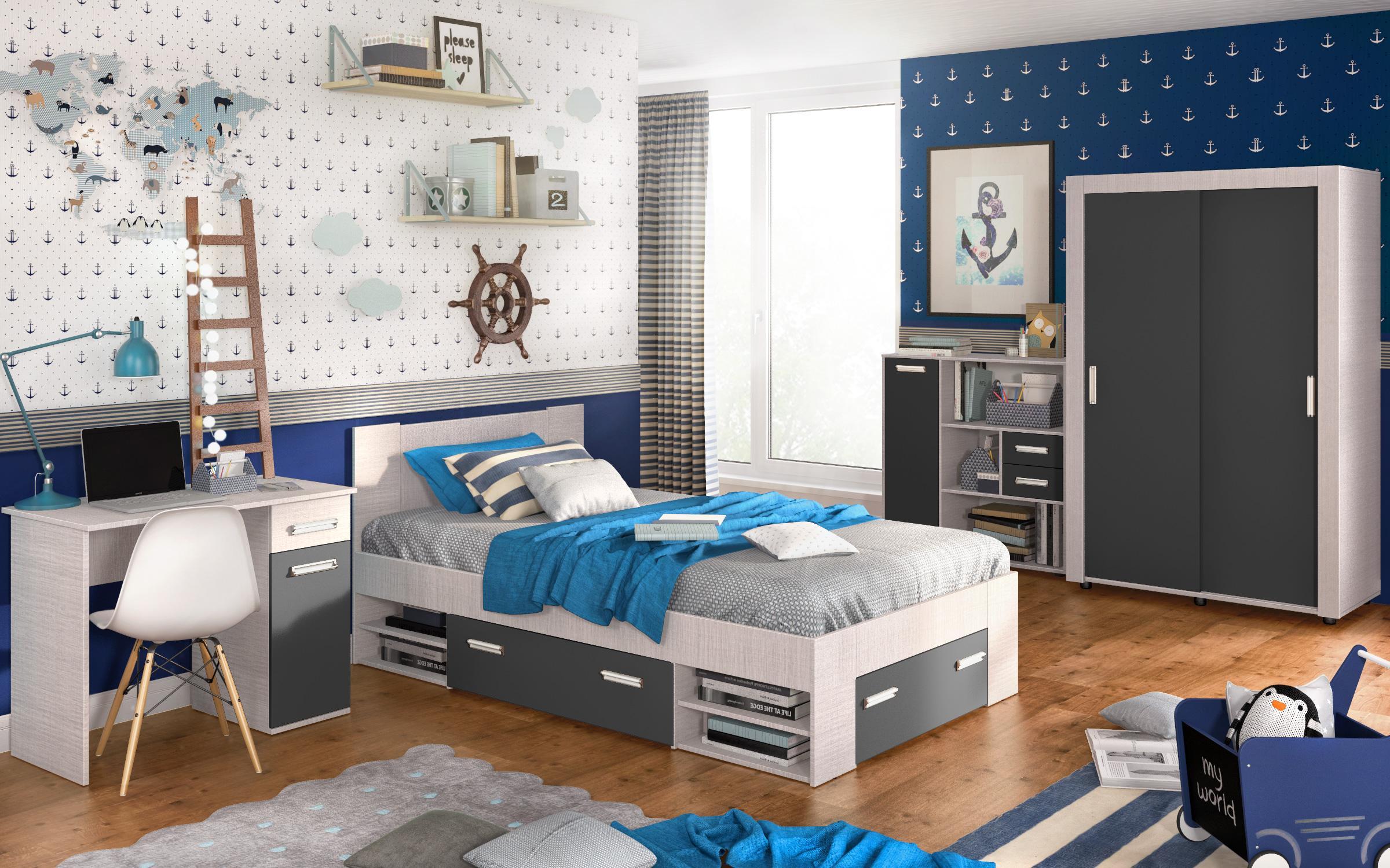 Set dormitor de copii Nemo pentru saltea120/200 | Vellea Home